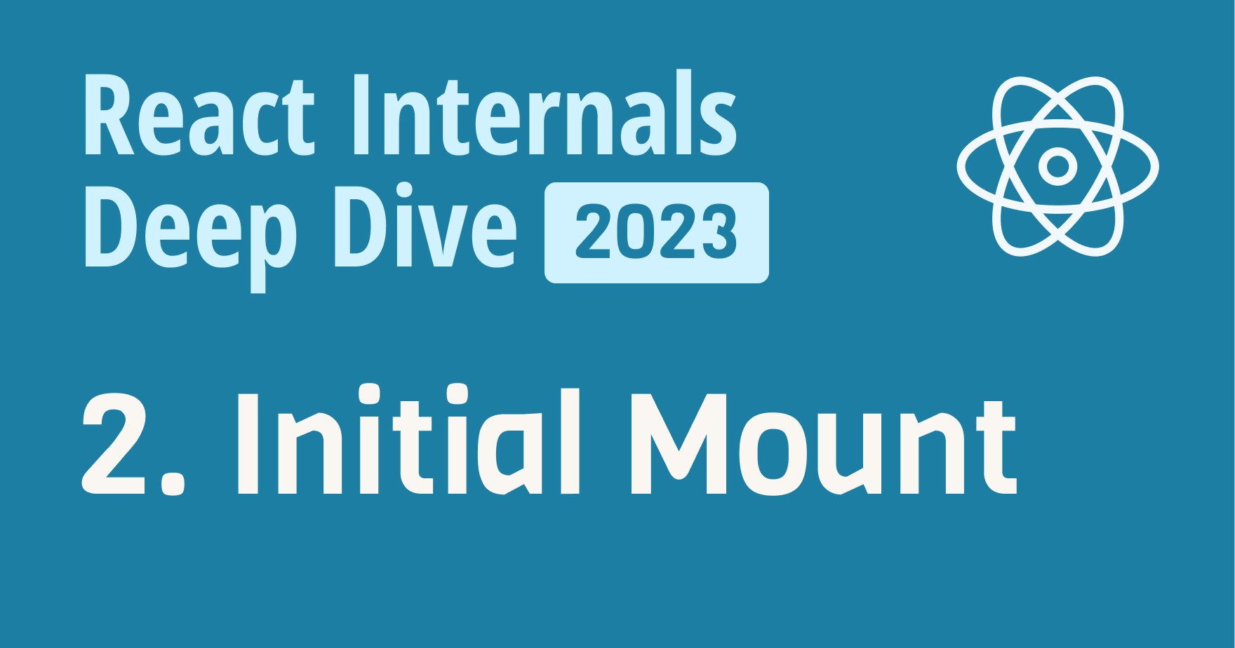 How does React do the initial mount internally?